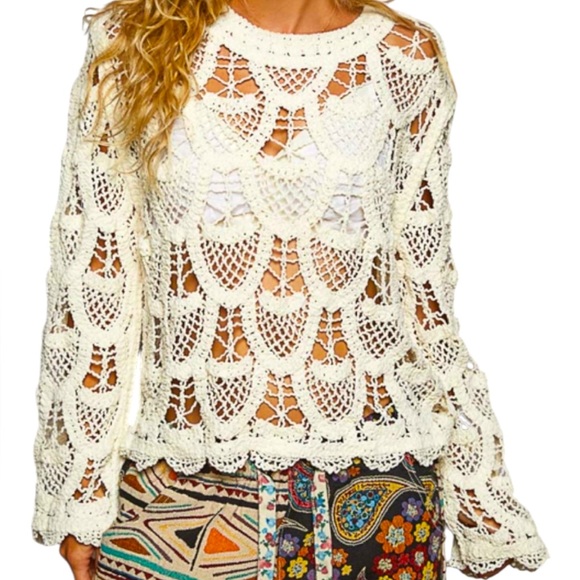 POL | Sweaters | Pol Cotton Crochet Open Knit Sweater | Poshmark